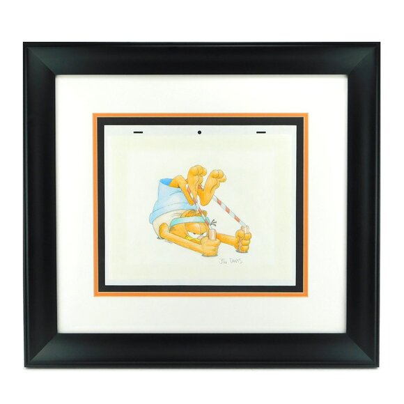 Garfield | Art | Rare Original Pencil Art Exercise Workout Garfield By ...
